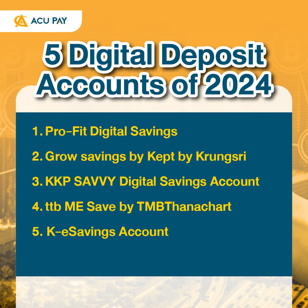 5 Digital Deposit Accounts of 2024 - ACU Pay