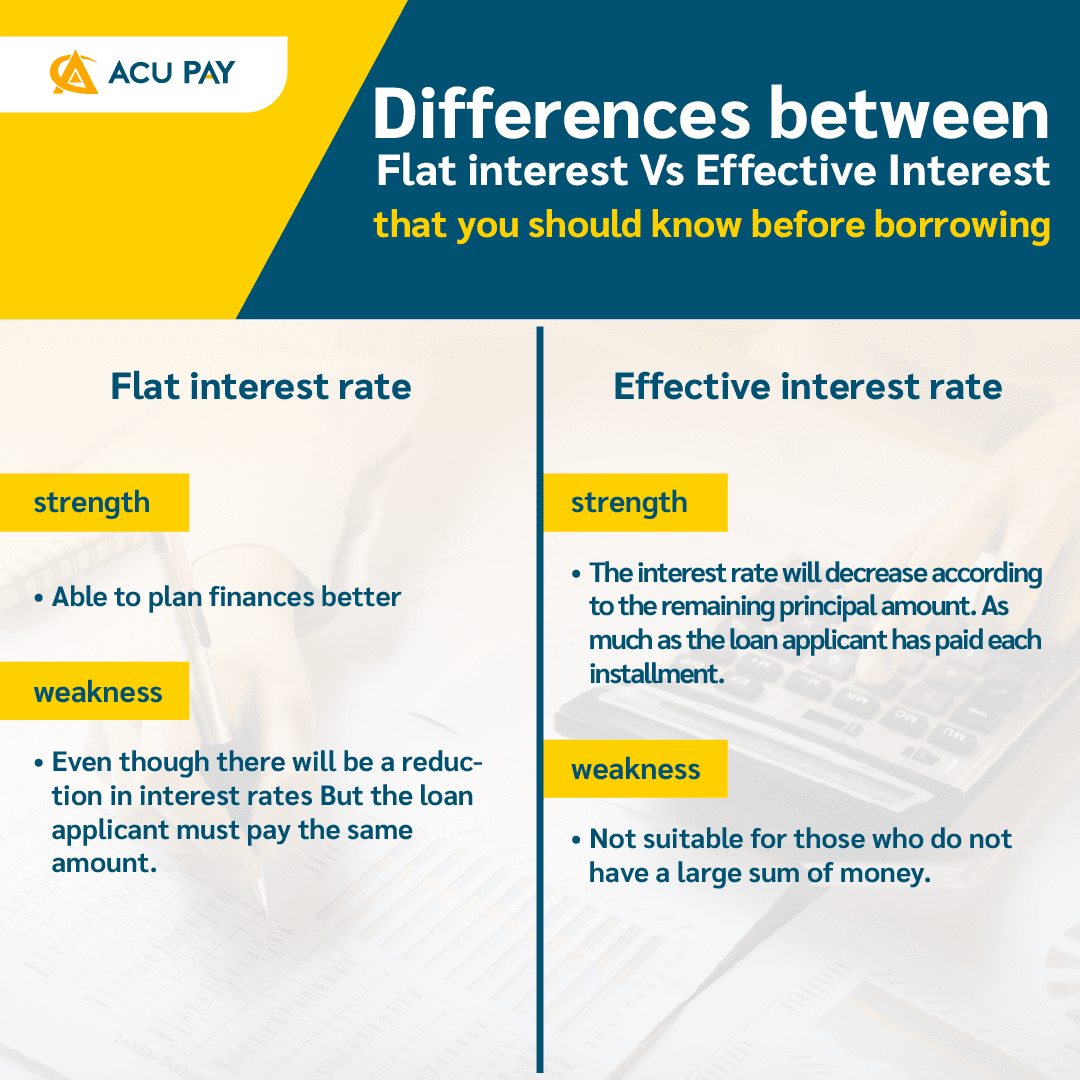 Differences between Flat interest Vs Effective Interest that you should ...