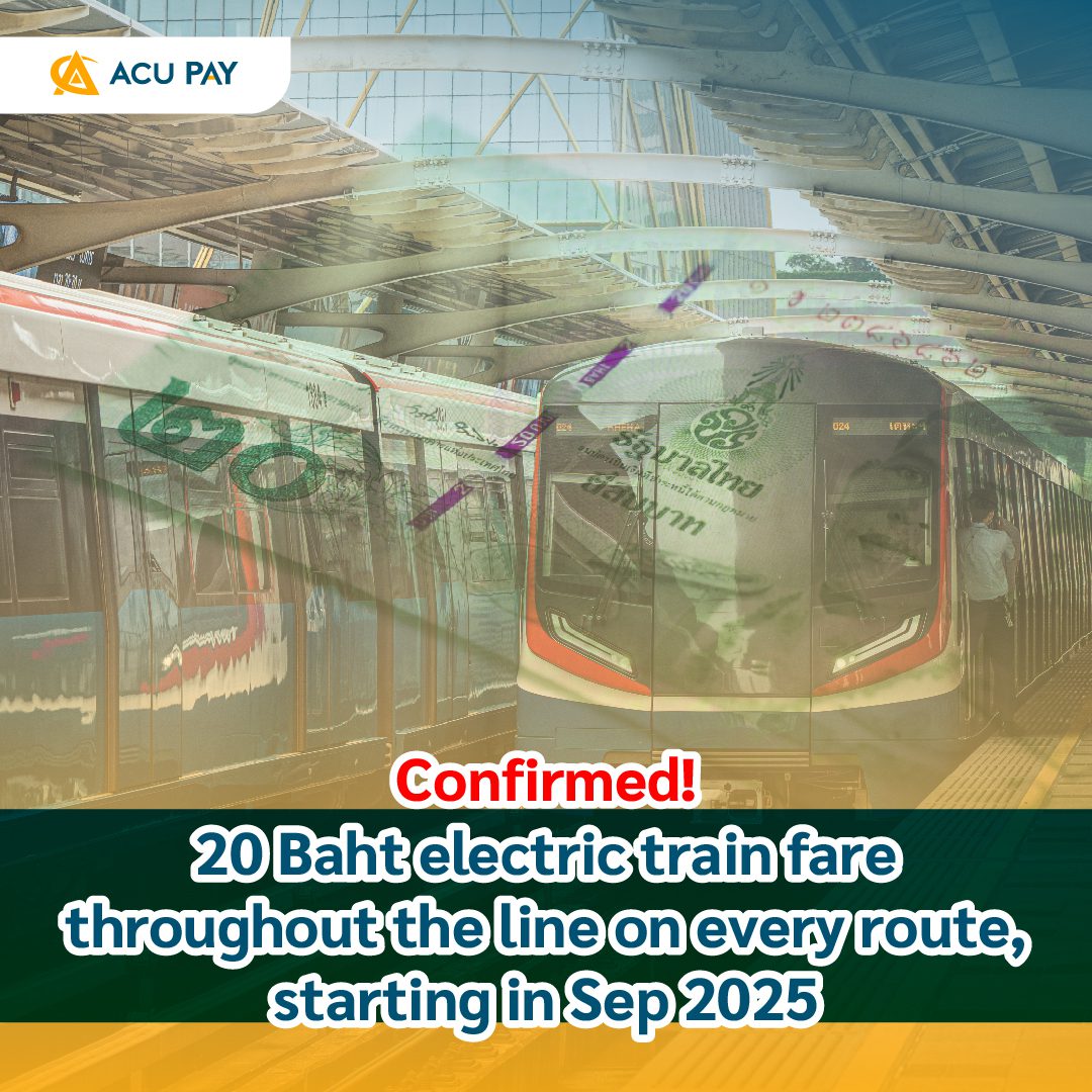 Confirmed! 20 Baht electric train fare throughout the line on every ...