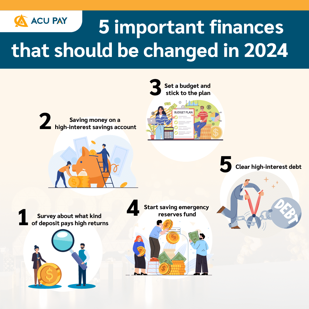 5 important finances that should be changed in 2024 - ACU Pay